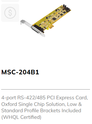 Multiport Serial Cards - Metromatics